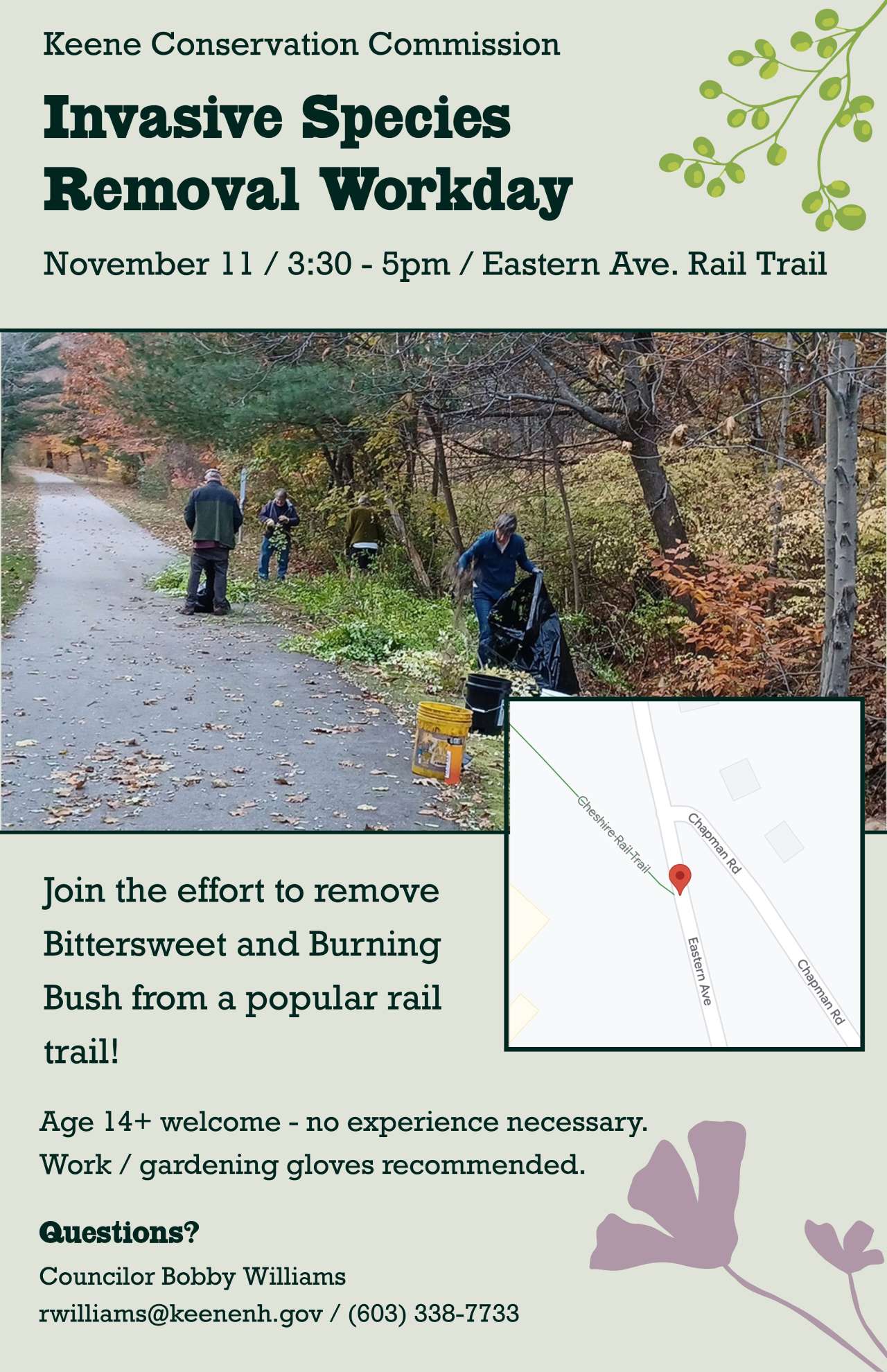 Invasive Species Removal Workday - November 11, 2025 - City of Keene